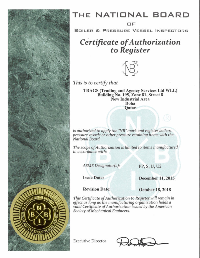 Certificates – TRAGS