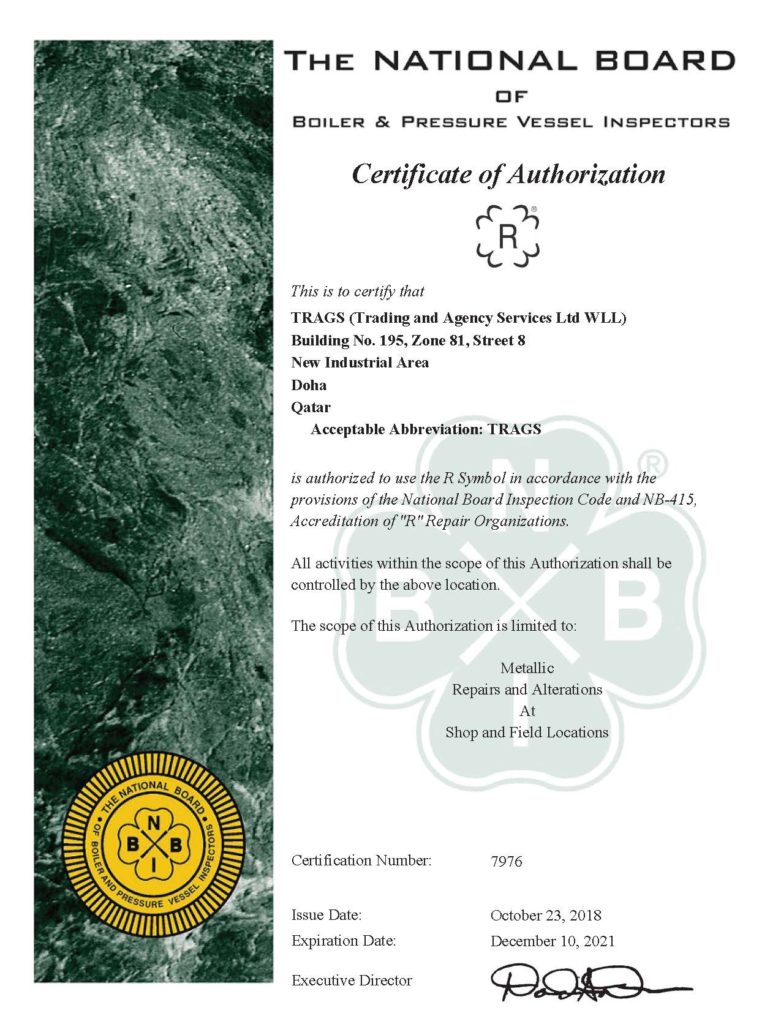 Certificates – TRAGS